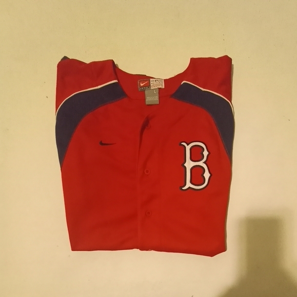 Nike | Shirts | Boston Red Sox Embroidery Button Down Jersey Shirt ...